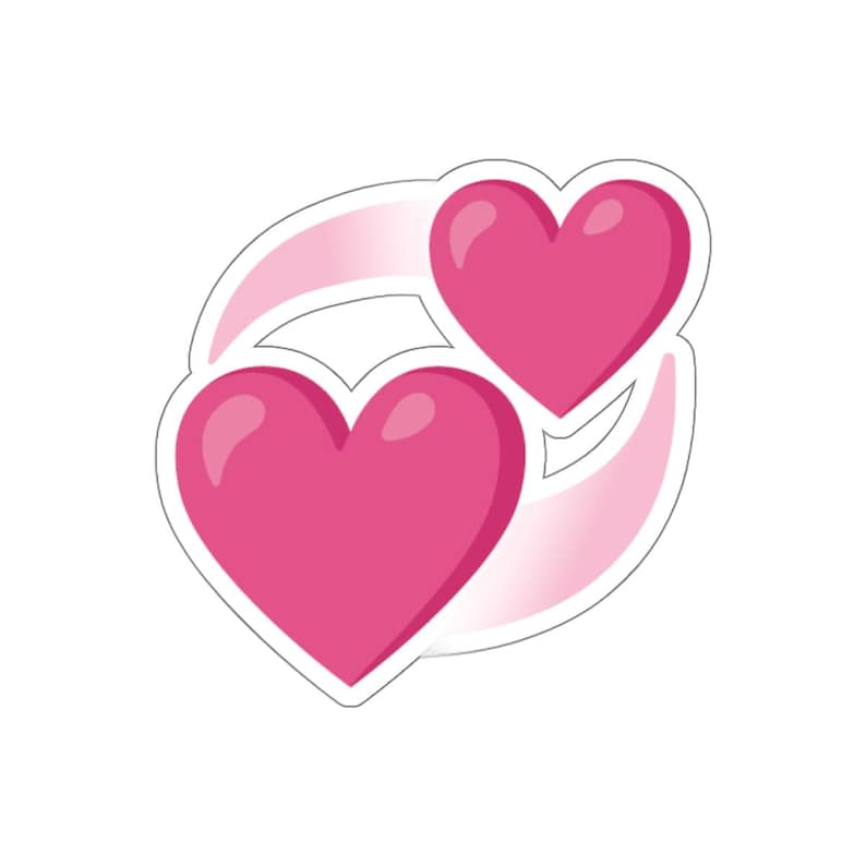 Hearts Emoji Sticker Heart Sticker Fun Sticker Decorations Fun Gift ...