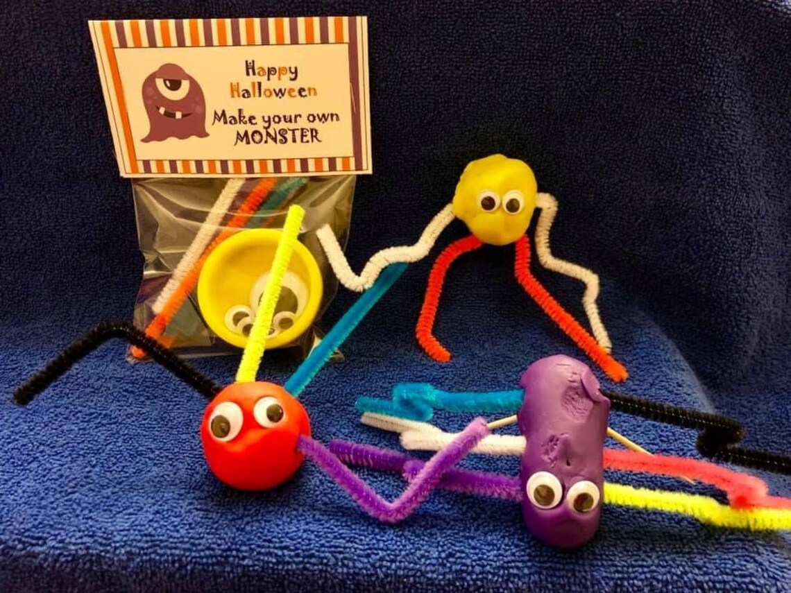 Halloween Make Your Own Monster. Halloween Monster Playdoh - Etsy