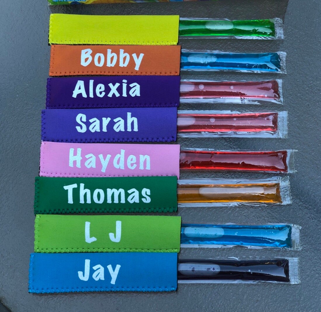 Personalized Ice Pop Holder Ice Pop holder Neoprene Party | Etsy