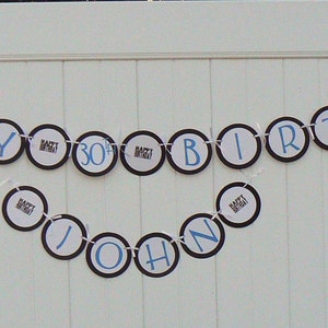 CUSTOM, Happy 30th Birthday Banner - Etsy
