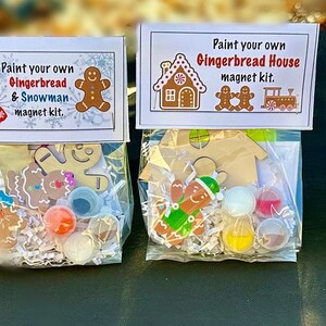 Paint Your Own, Gingerbread, Snowman, Snowflake, Class Favor, Christmas ...