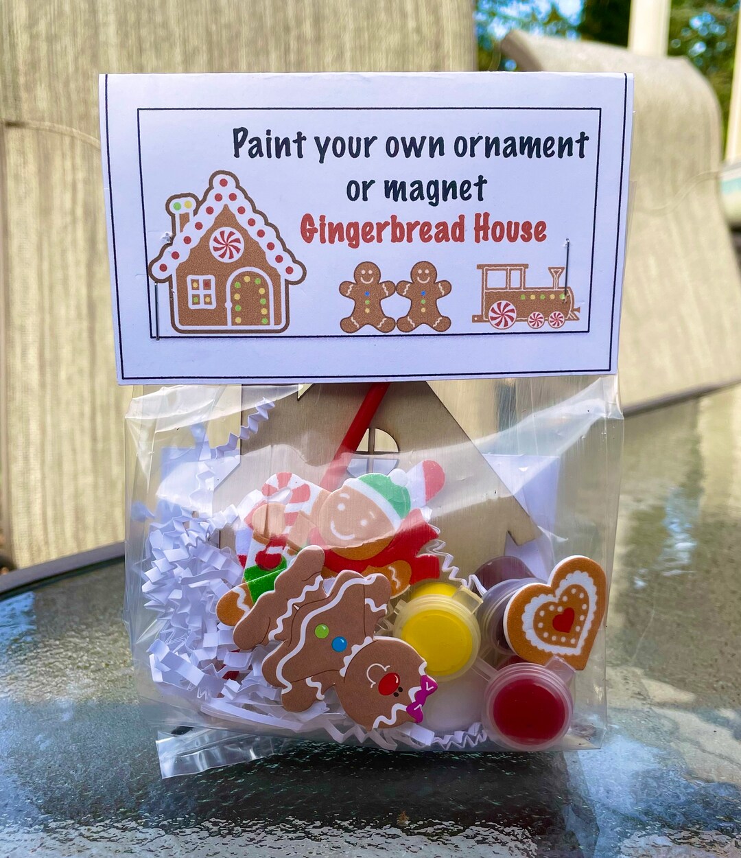 Paint Your Own, Paint, Christmas, Gingerbread House, Wooden Craft ...