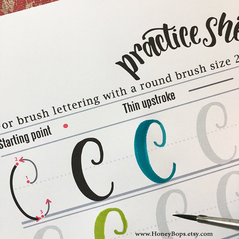 Upper and Lower Case Alphabet Watercolor Brush Lettering | Etsy