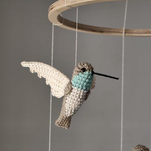 Hummingbird Mobile, Nursery Mobile Birds, Needle Knit Mobile - Etsy