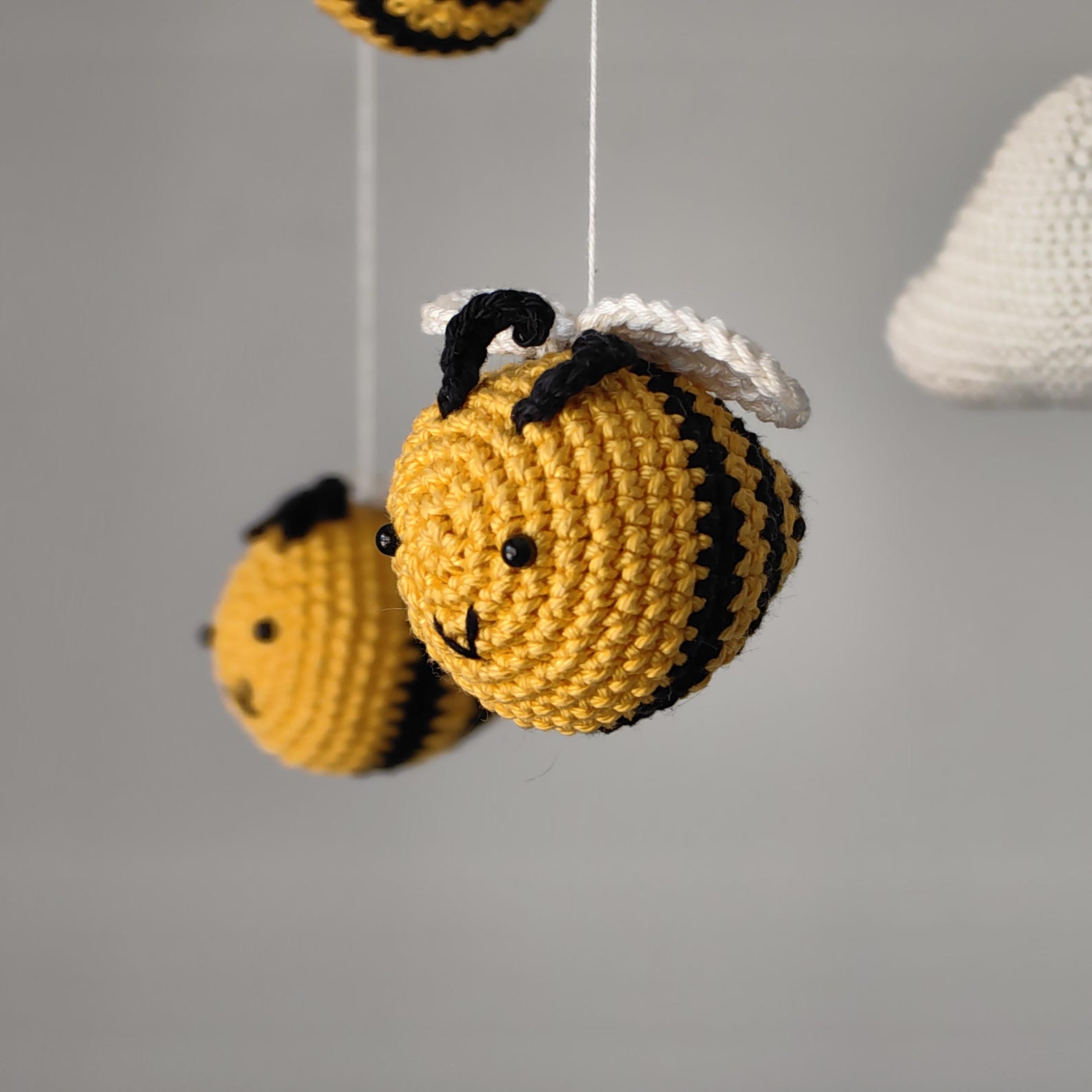 Handmade Bee Nursery Mobile: Honeycomb Cot Decor - Etsy