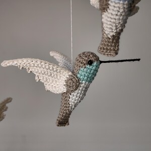 Hummingbird Mobile, Nursery Mobile Birds, Needle Knit Mobile - Etsy