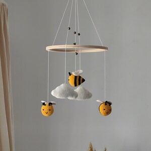 Handmade Bee Nursery Mobile: Honeycomb Cot Decor - Etsy