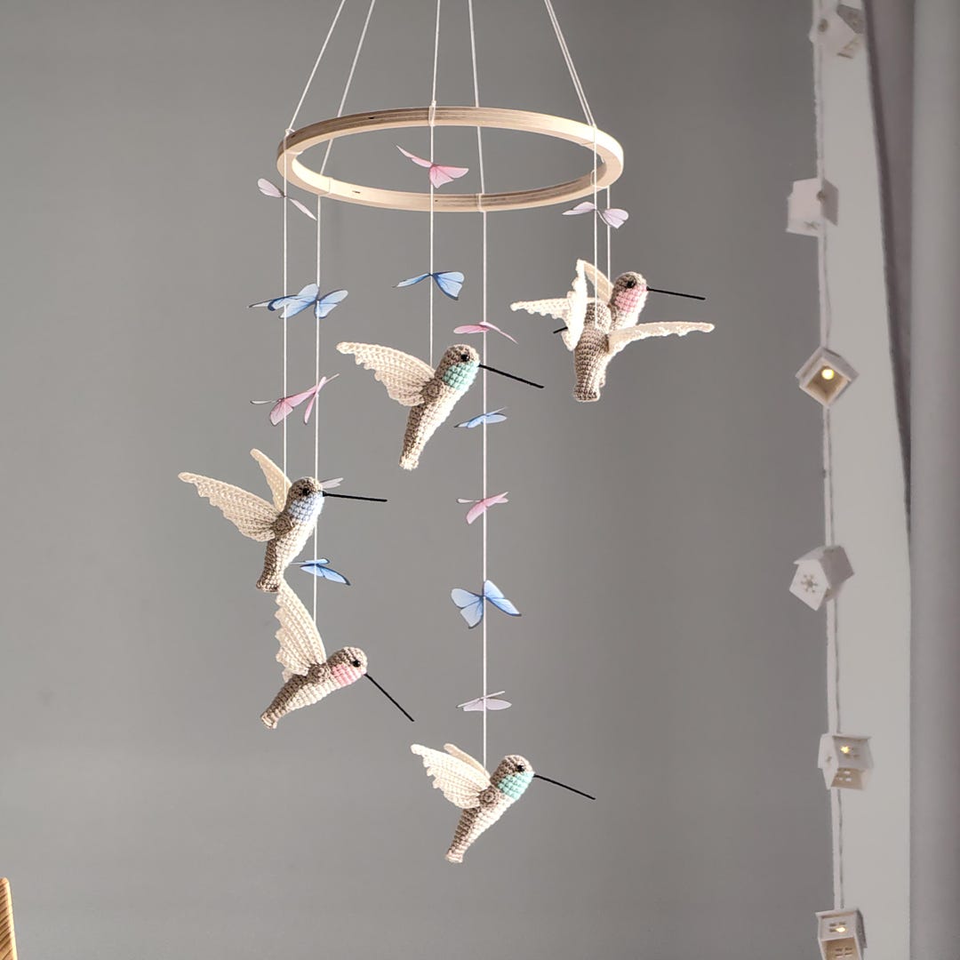 Butterfly Mobile, Moth Crib Mobile, Bowtie Baby Mobile, Needle Knit ...