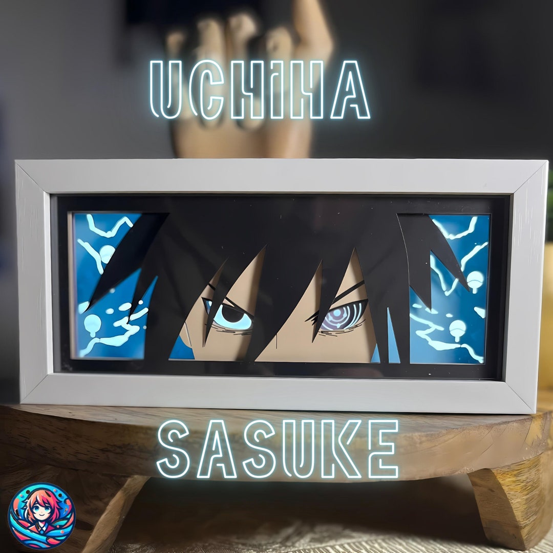 LED Light Box Sasuke Lamp Handmade Anime Night Light Gift Decoration ...
