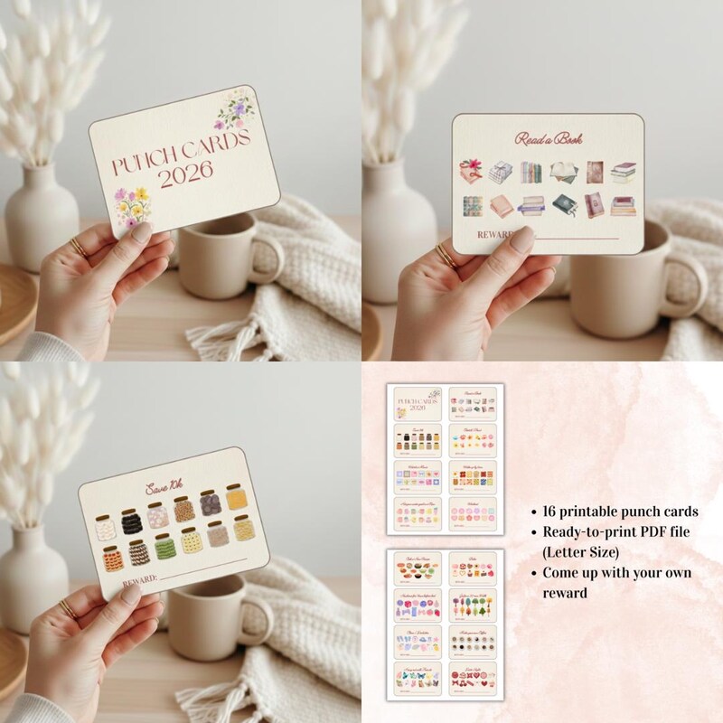 Punch Cards 2026 - Etsy