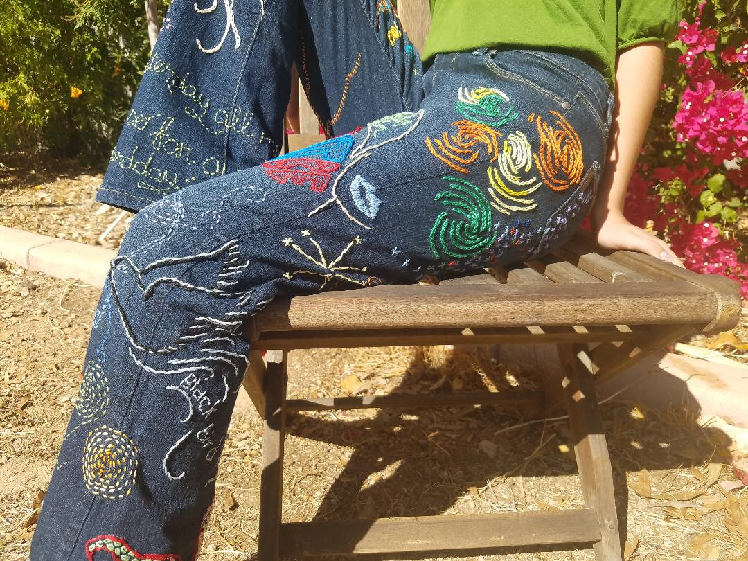 Custom Boho Embroidered Jeans, Made to Order - Etsy