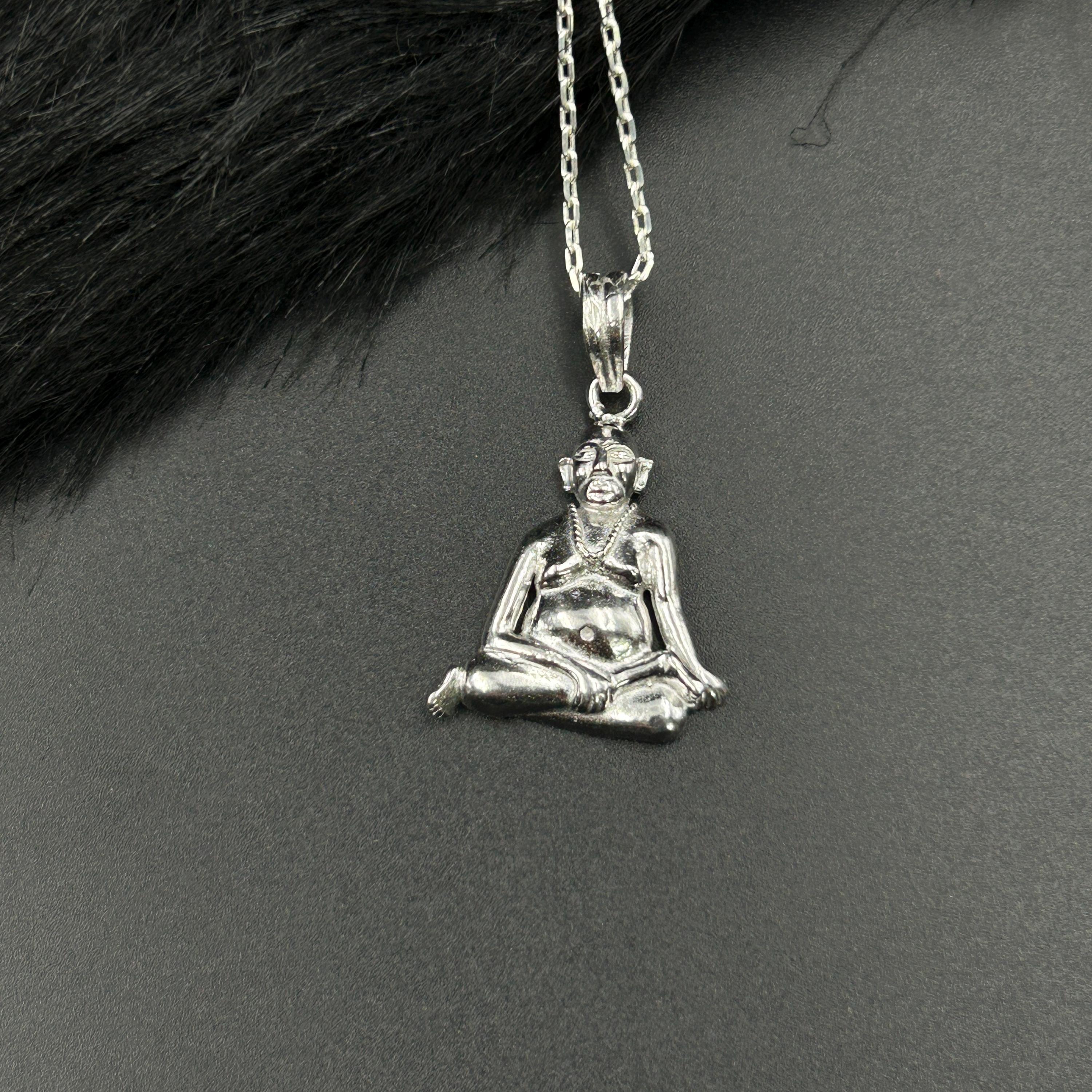 Design Swami Samarth Chain Pendant Handmade Silver Swami of Akkalkot ...