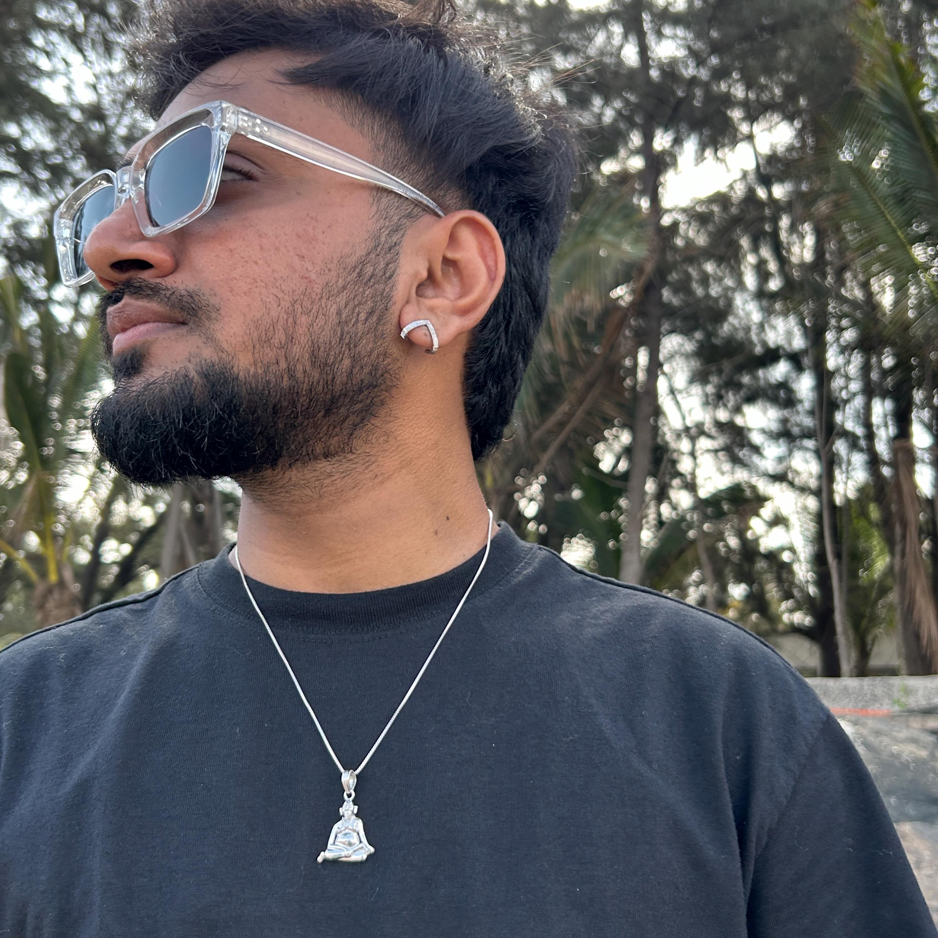 Design Swami Samarth Chain Pendant Handmade Silver Swami of Akkalkot ...