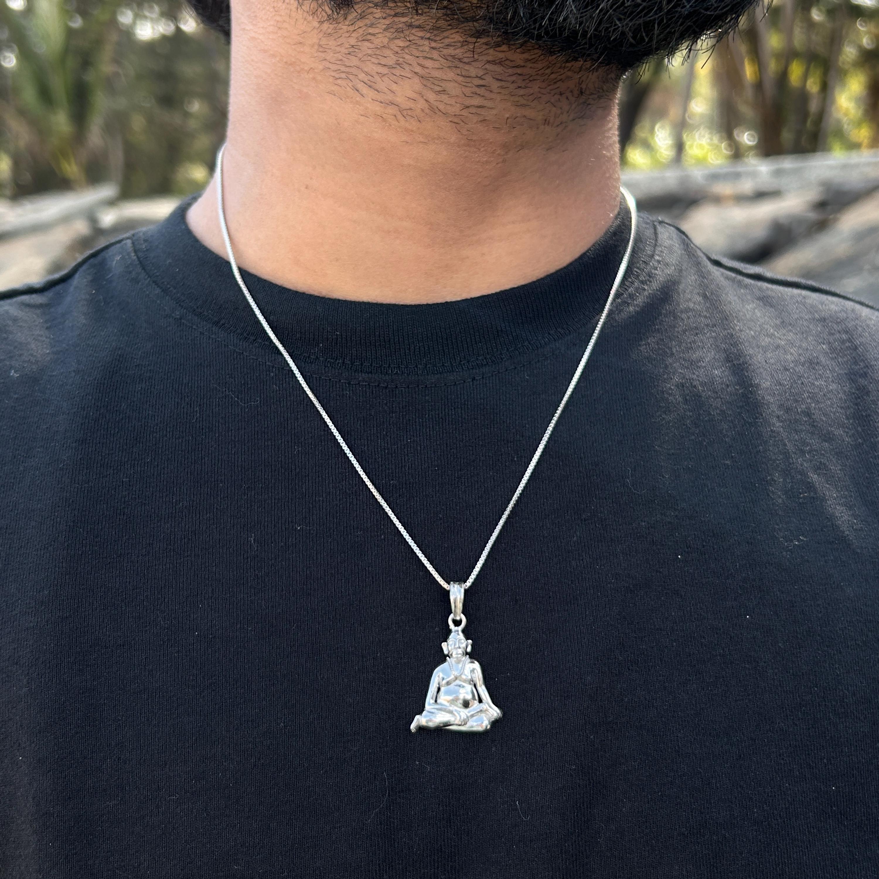 Design Swami Samarth Chain Pendant Handmade Silver Swami of Akkalkot ...