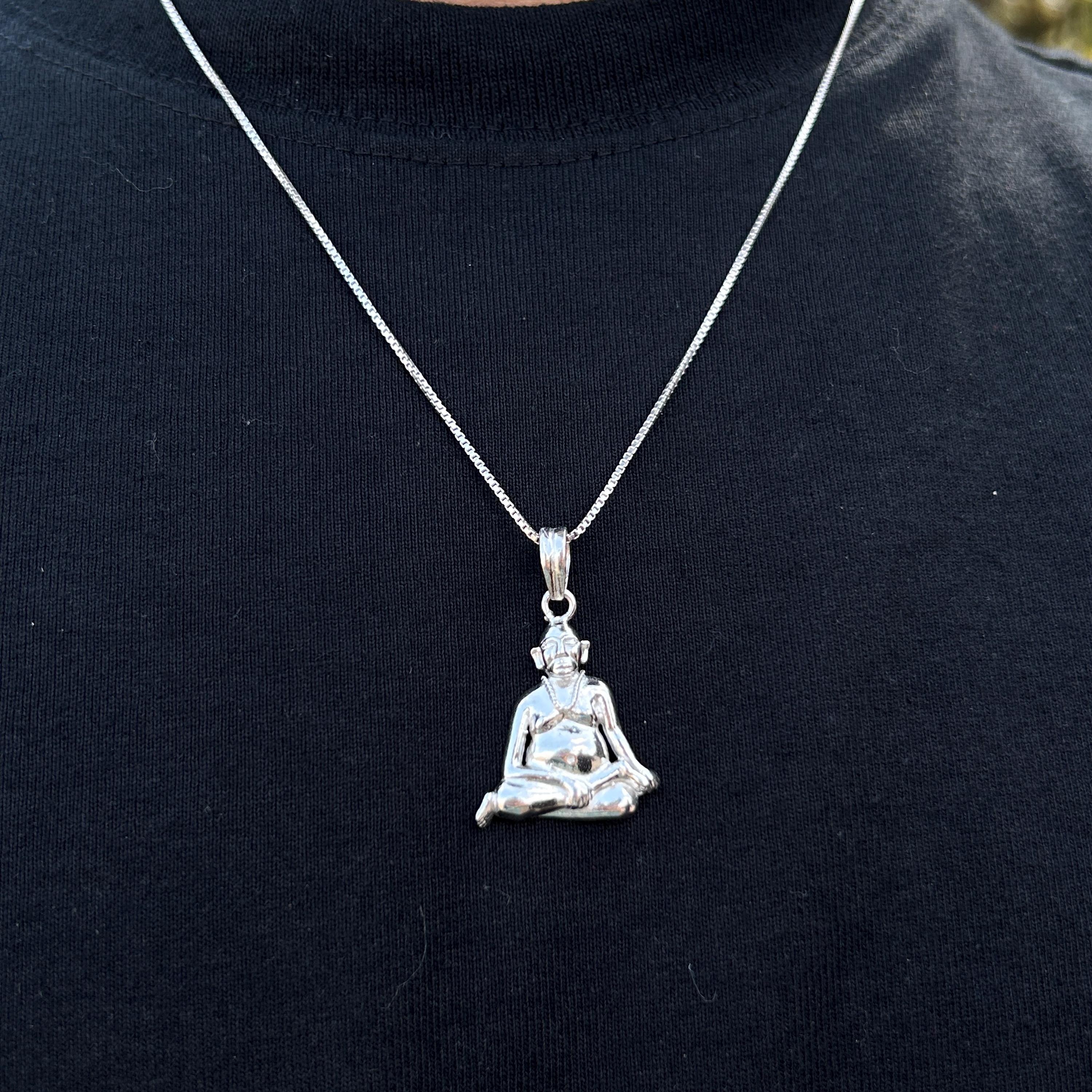 Design Swami Samarth Chain Pendant Handmade Silver Swami of Akkalkot ...