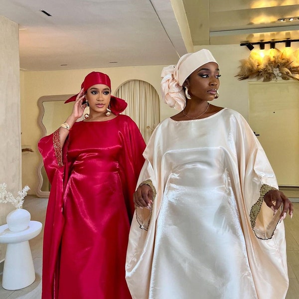 African Silk Dress Bubu - Etsy