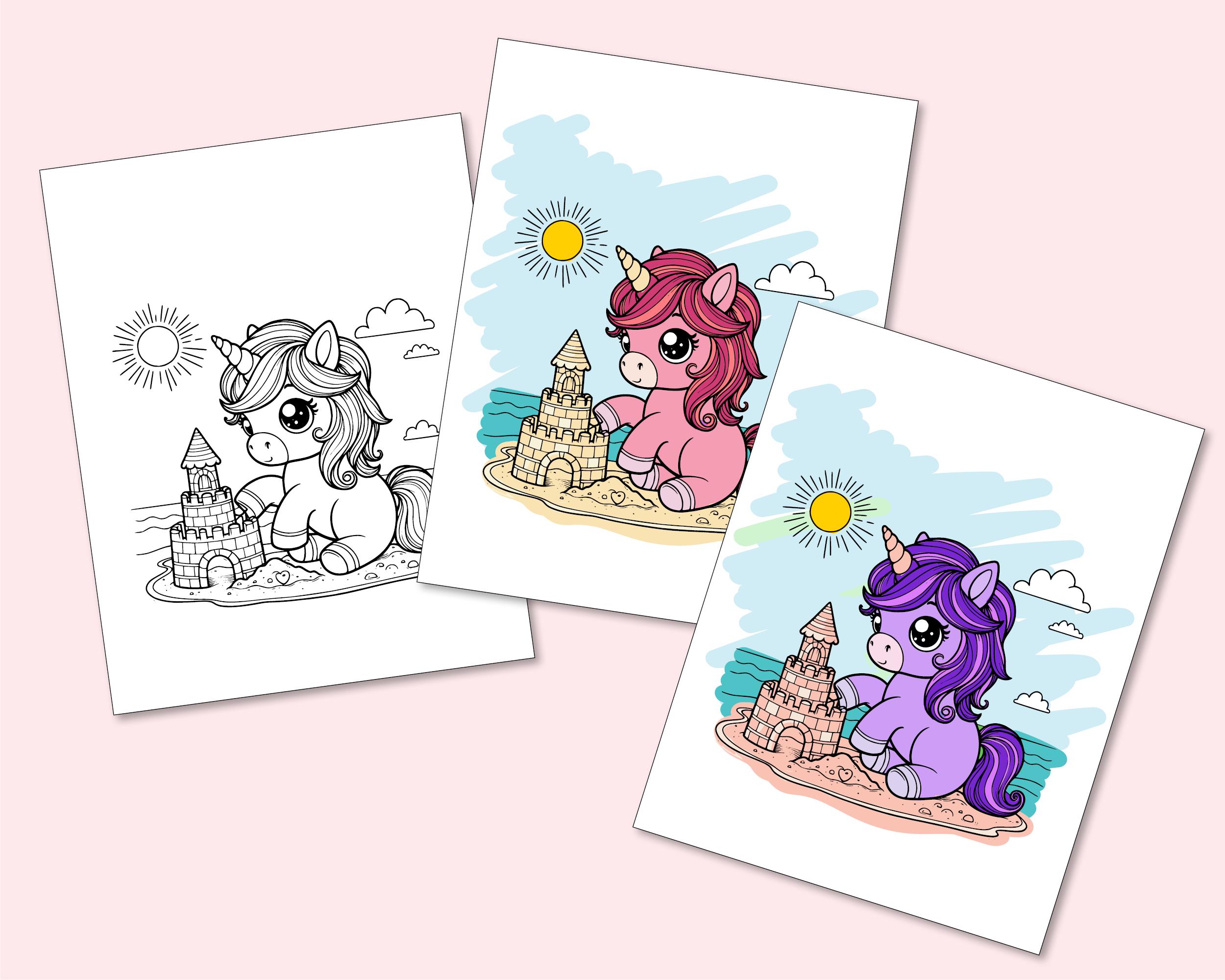 Unicorn Coloring Pages Vacation | 20 Printable Kids Coloring Pages ...