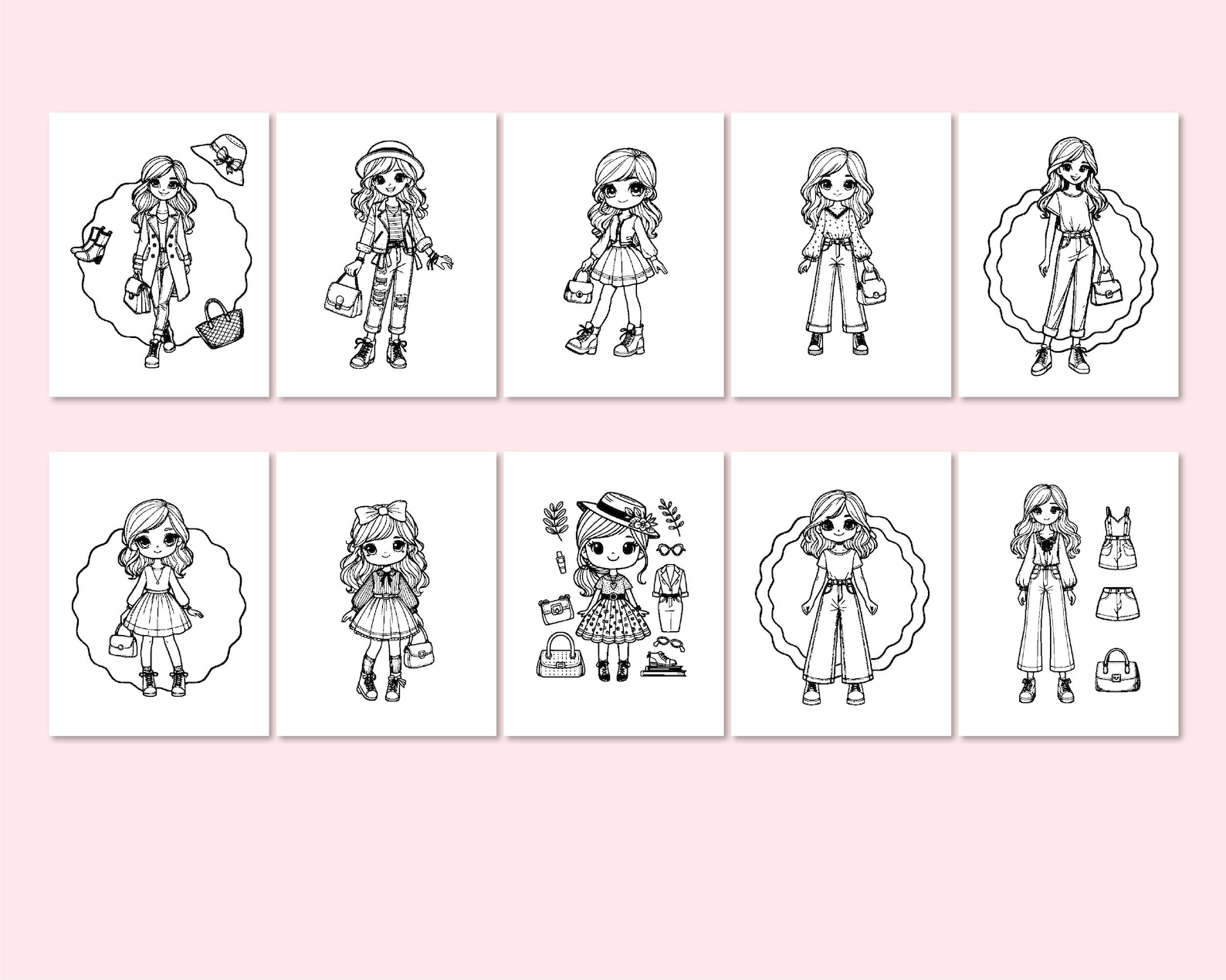 Fashion Girls Coloring Pages | 30 Printable Kids Coloring Pages ...