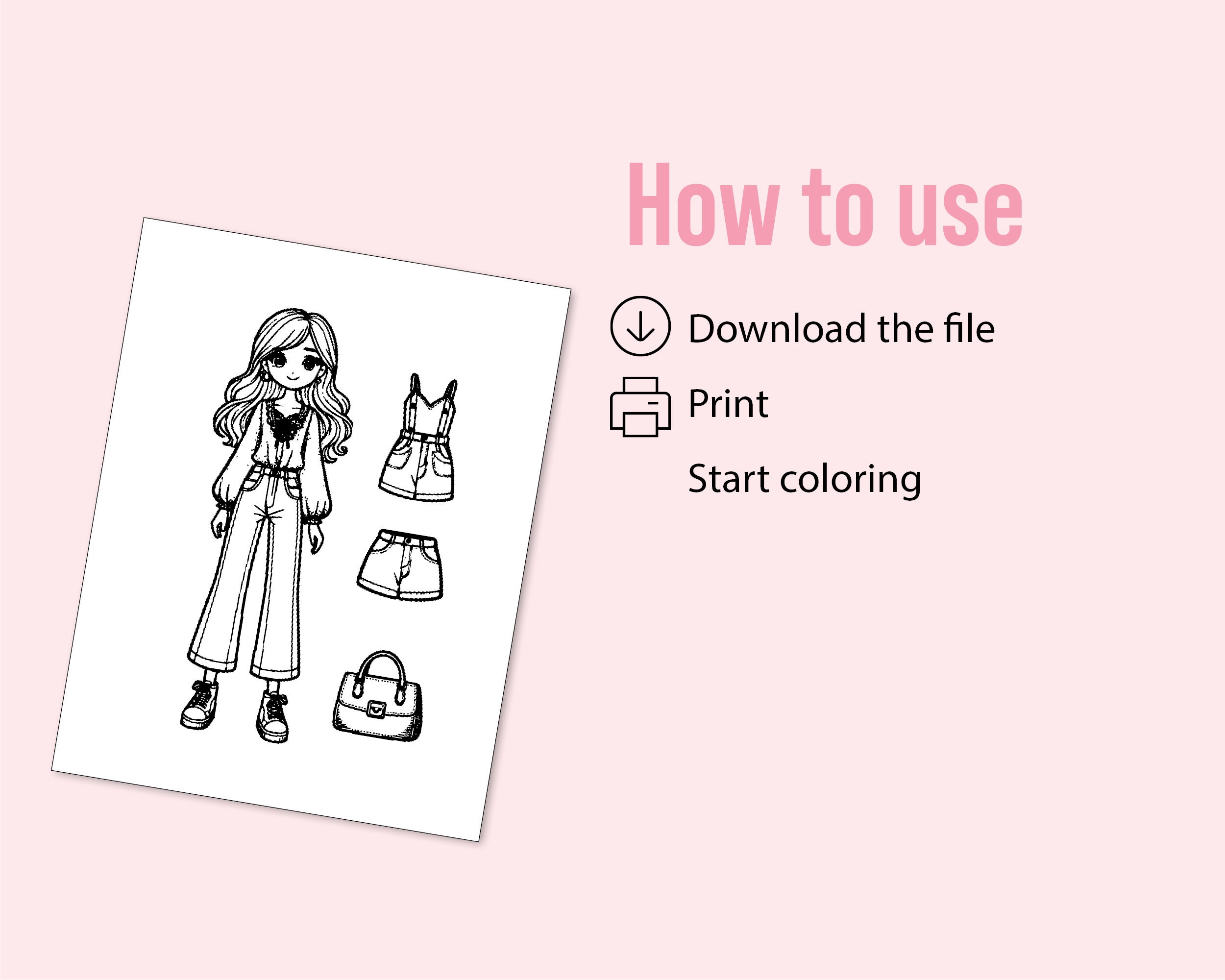 Fashion Girls Coloring Pages | 30 Printable Kids Coloring Pages ...