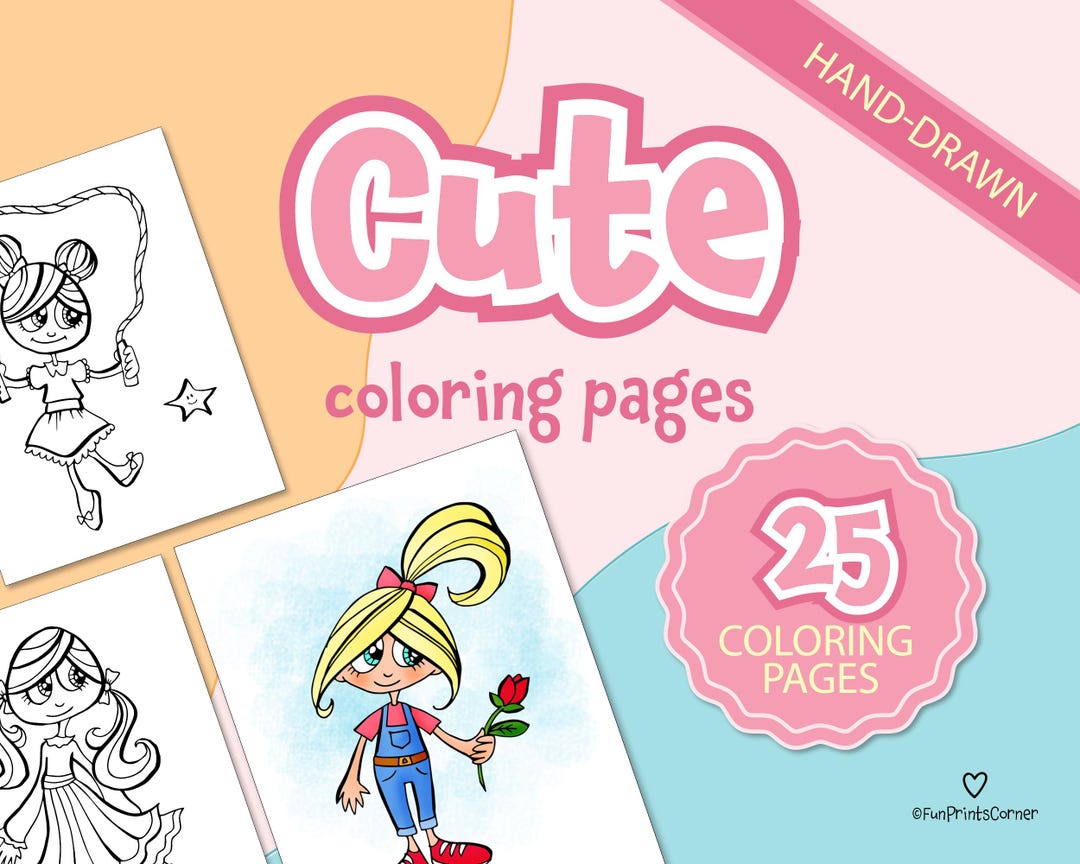 Cute Coloring Pages 25 Printable Kids Coloring Pages Cute Coloring Book ...