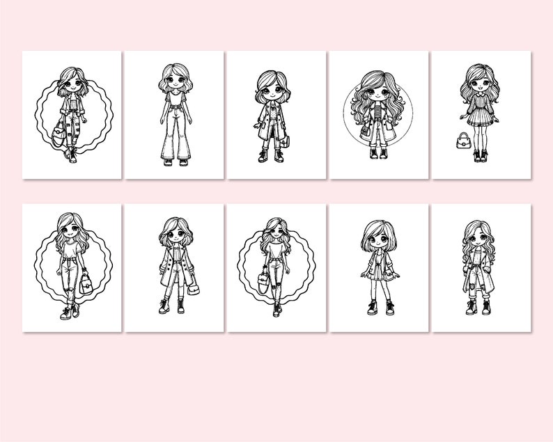 Fashion Girls Coloring Pages | 30 Printable Kids Coloring Pages ...