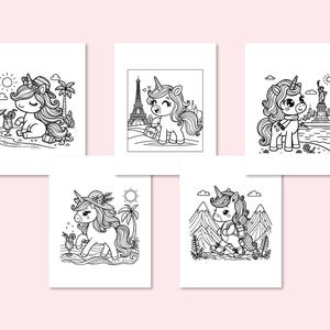Unicorn Coloring Pages Vacation | 20 Printable Kids Coloring Pages ...
