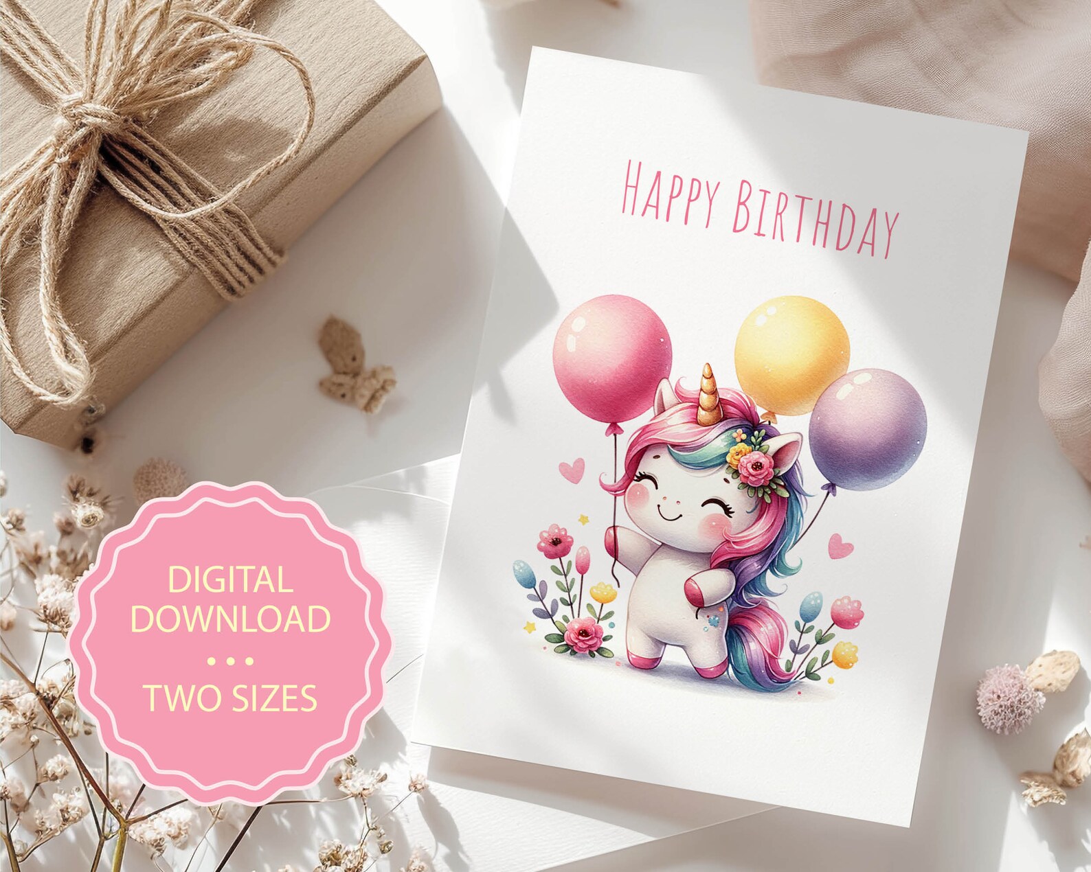 Unicorn Birthday Card | Girl Birthday Card | Unicorn Greeting Card ...