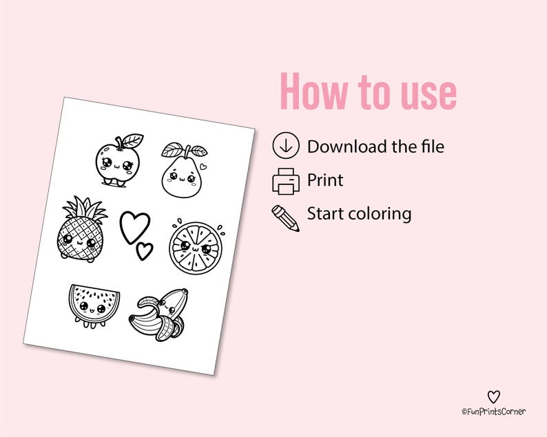 Kawaii Coloring Pages Food | 50 Printable Kids Coloring Pages | Cute ...