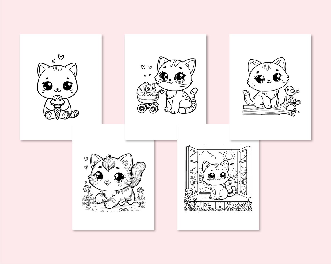 Cats Coloring Pages 20 Printable Kids Coloring Pages Kitten Coloring ...