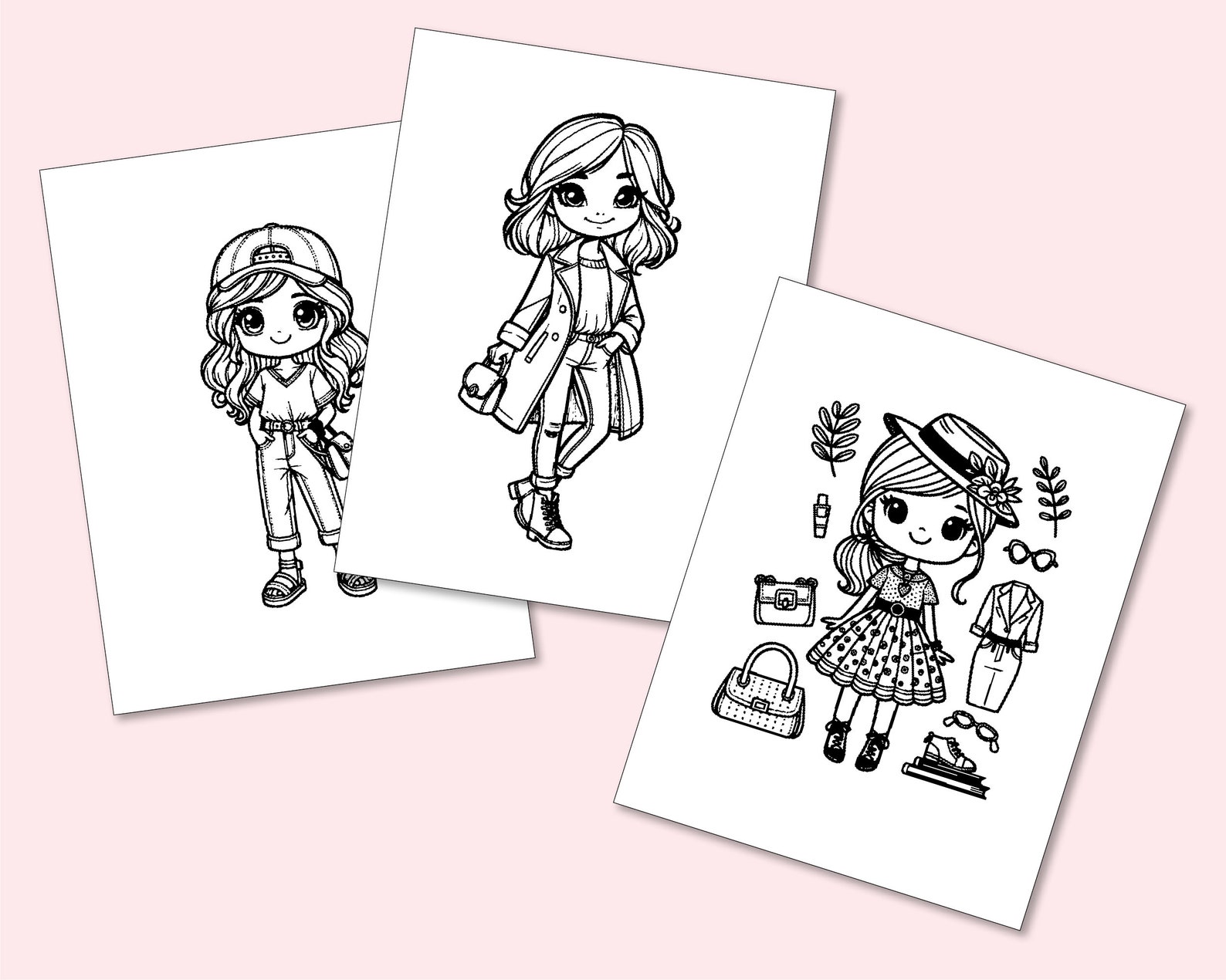Fashion Girls Coloring Pages | 30 Printable Kids Coloring Pages ...