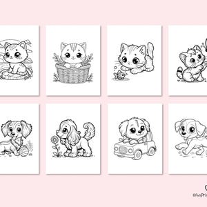 Cats & Dogs Coloring Pages | 40 Printable Kids Coloring Pages | Cat ...