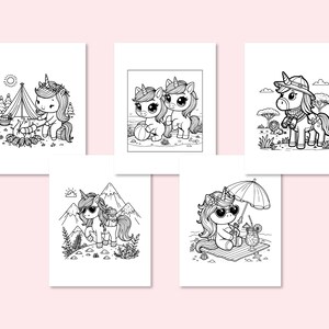 Unicorn Coloring Pages Vacation | 20 Printable Kids Coloring Pages ...