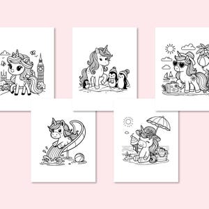 Unicorn Coloring Pages Vacation | 20 Printable Kids Coloring Pages ...