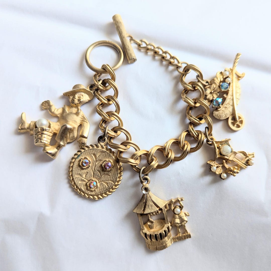 Vintage Charm Fairy Tale Bracelet 1950s Novelty - Etsy
