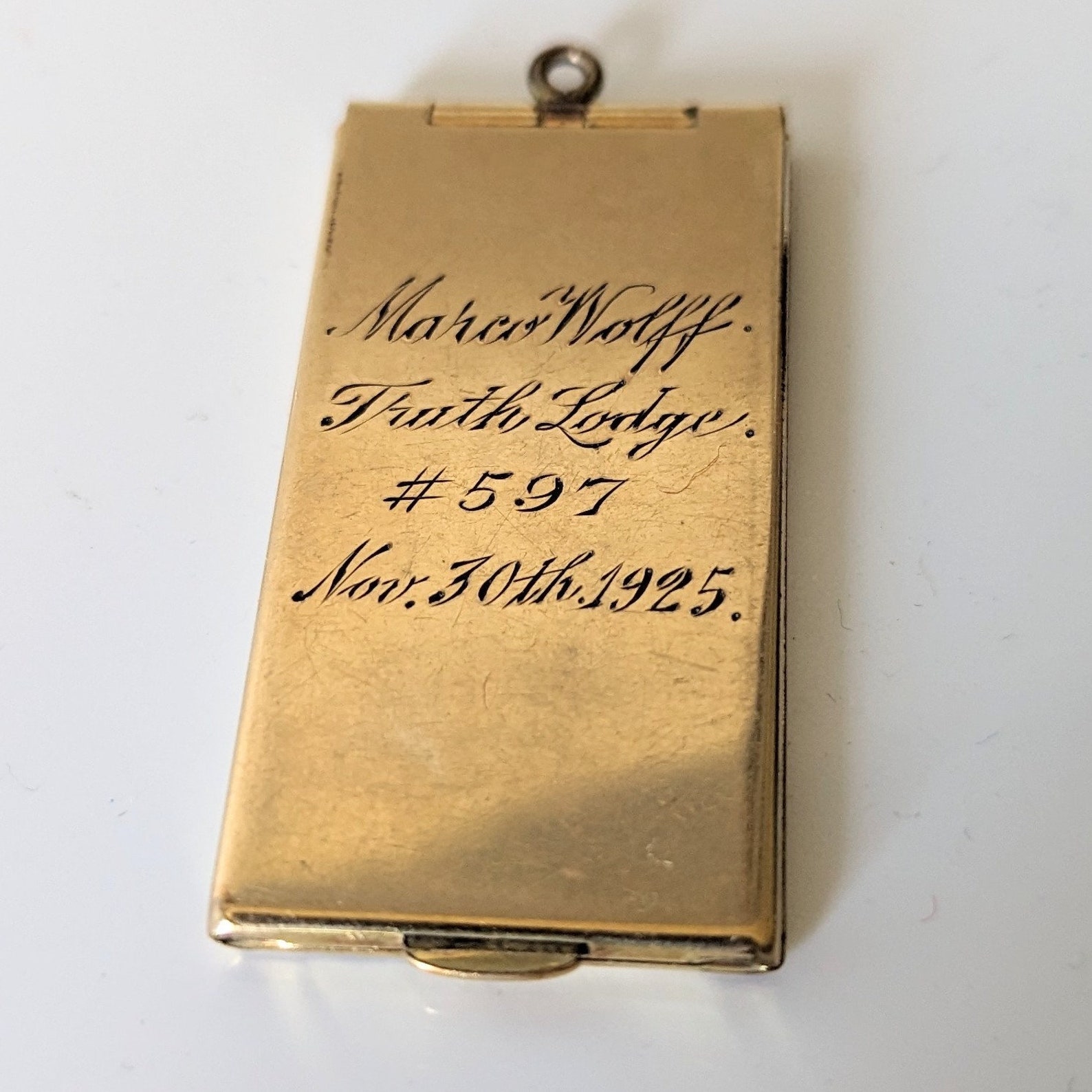 Antique Rolled Gold Freemason Bill Clip Dated 1925 Made by - Etsy