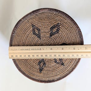 Antique Romblon Island Philippines Coil Basket With Flat Lid Geometric ...
