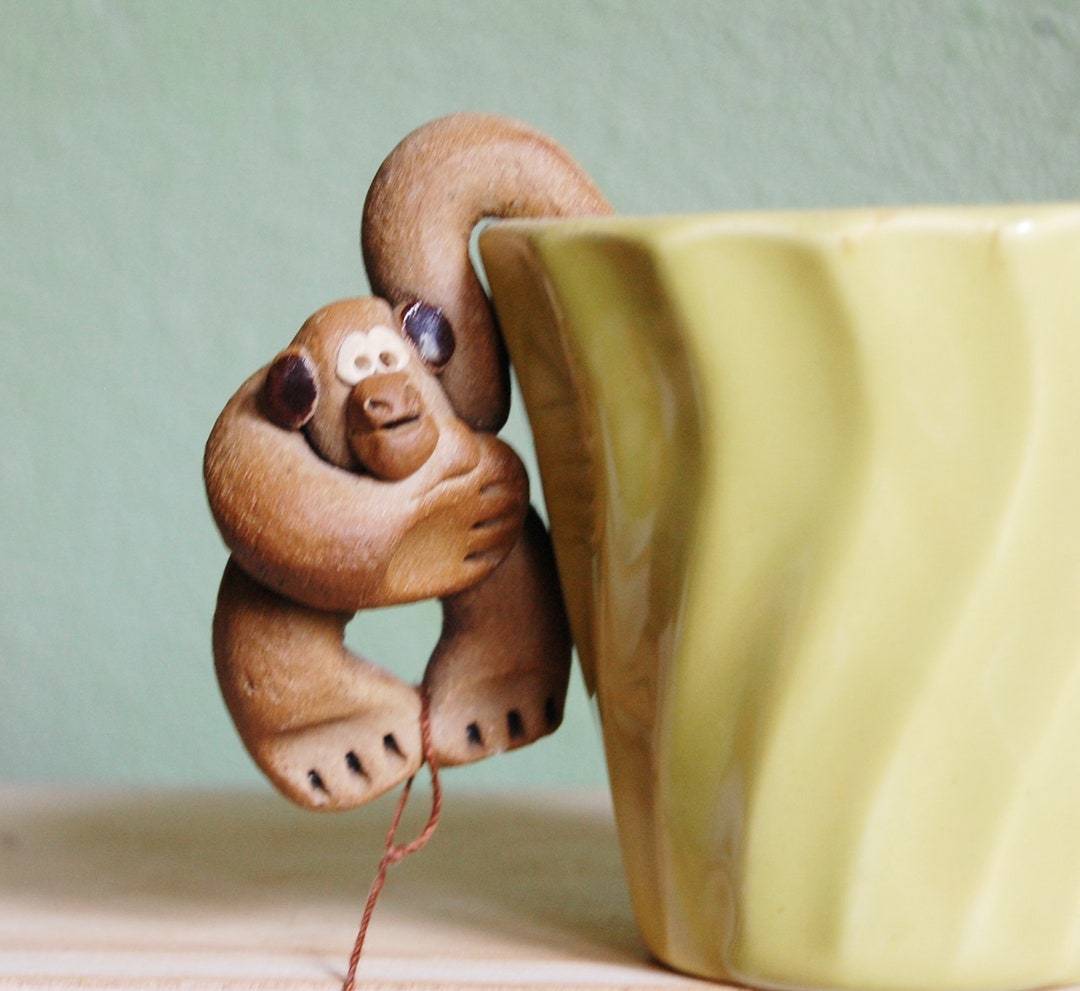 Vintage 80s Pot Percher Chimpanzee Signed PP and Dated 1981 Pottery - Etsy