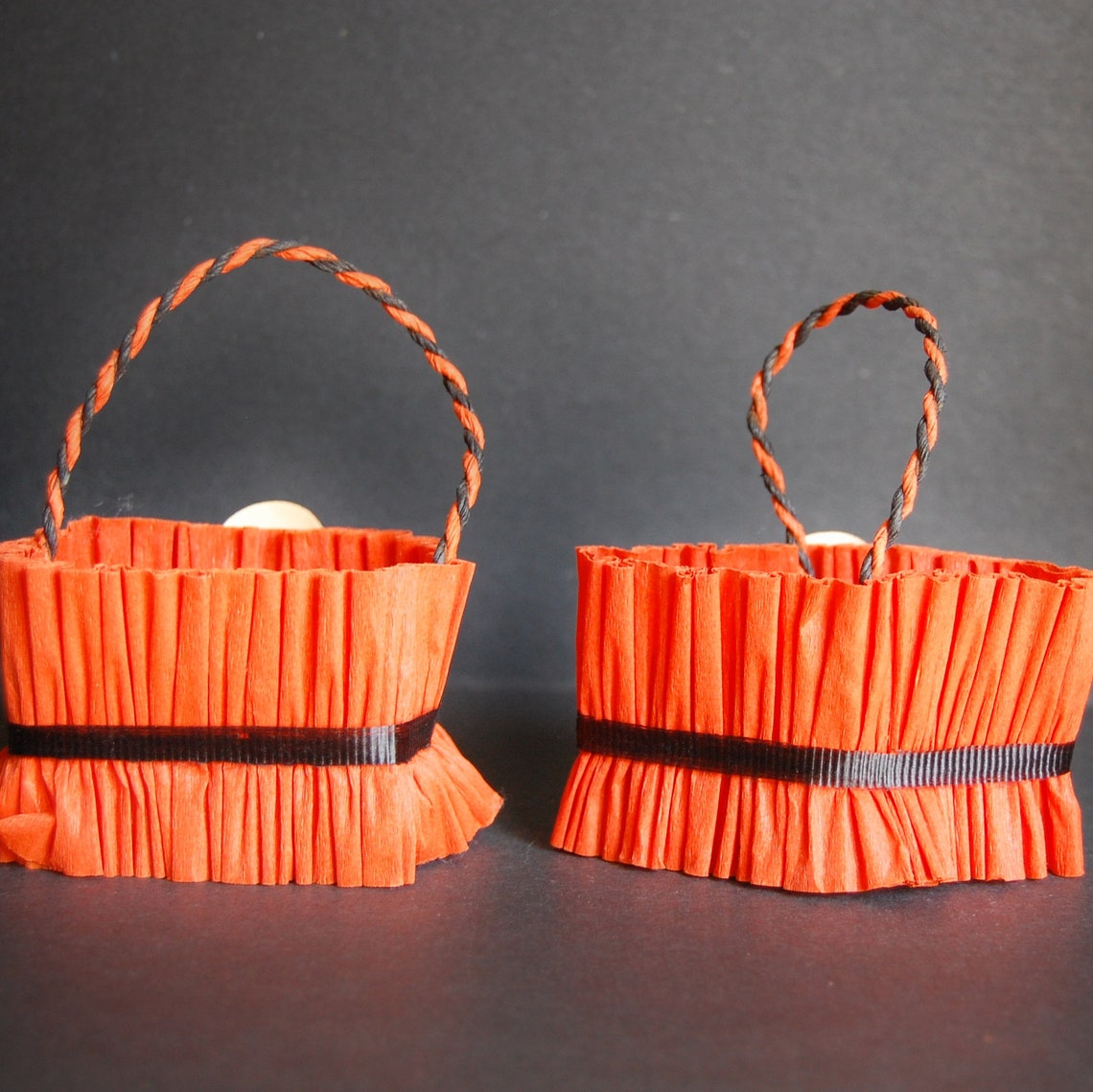 Vintage Halloween Nutcup Baskets Cardboard With Crepe Paper - Etsy