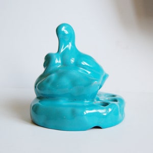 Vintage 1920s 30s California Faience Art Pottery Duck Flower Frog ...