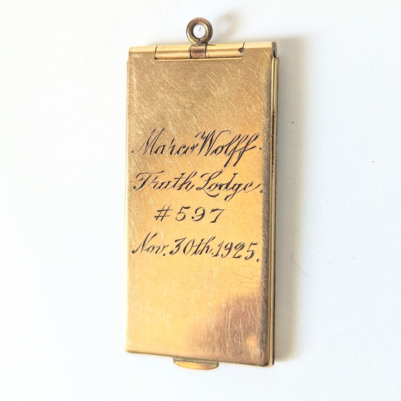 Antique Rolled Gold Freemason Bill Clip Dated 1925 Made by - Etsy