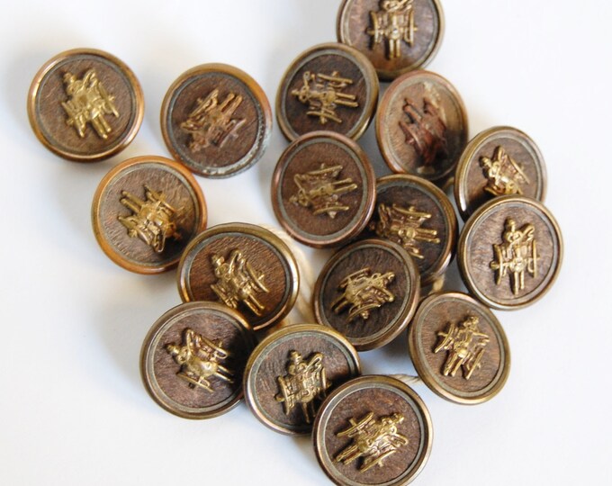 Antique Picture Buttons Person Driving Carriage With Horse Whip ...