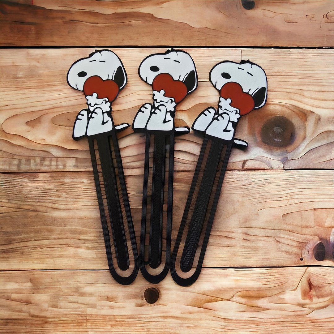 Giftable Cute Snoopy Bookmarks Perfect for Book Lovers and Valentine's ...