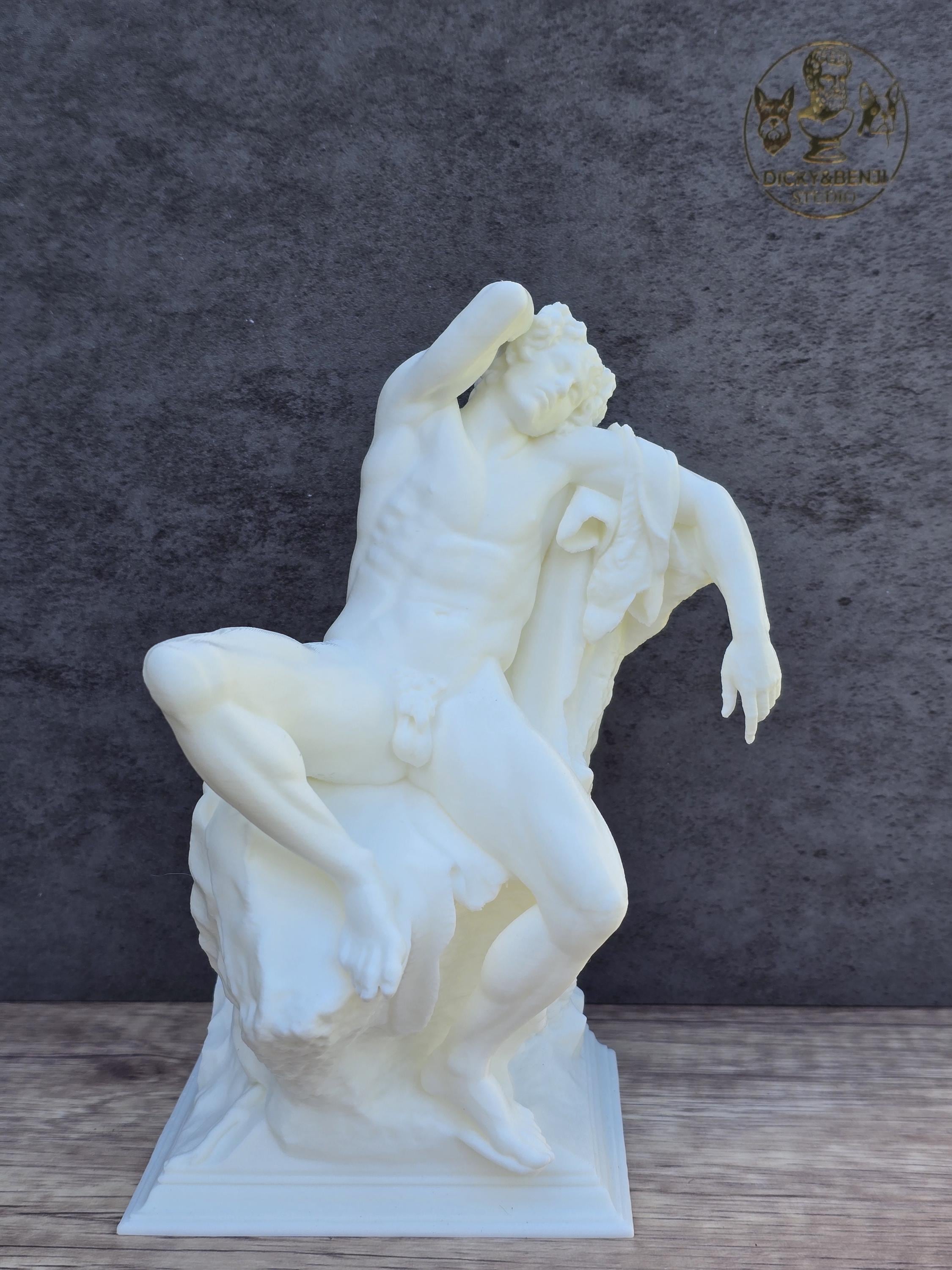 Barberini Faun Statue, Sleeping Satyr Sculpture 3D Printed, Ancient ...