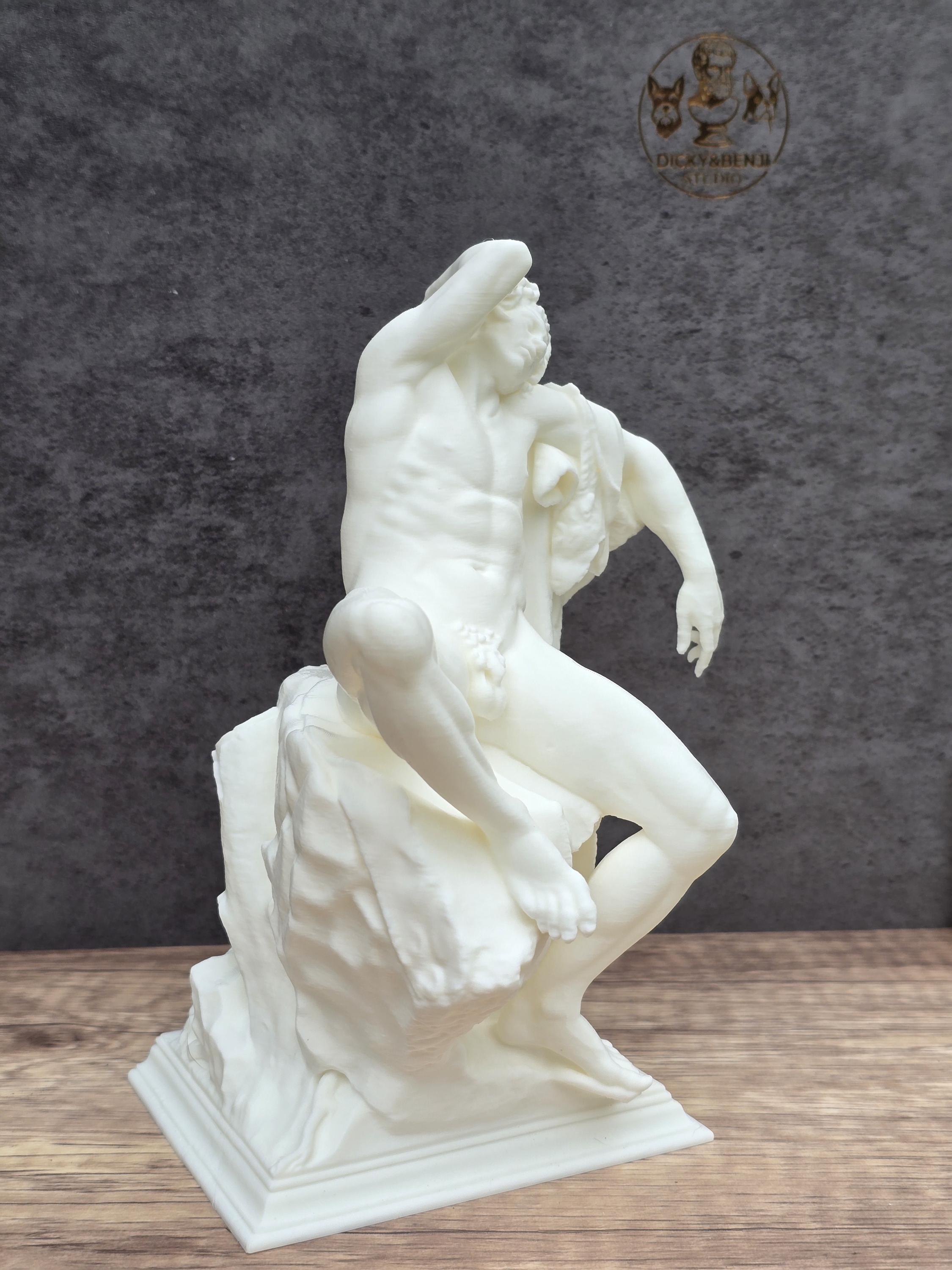 Barberini Faun Statue, Sleeping Satyr Sculpture 3D Printed, Ancient ...