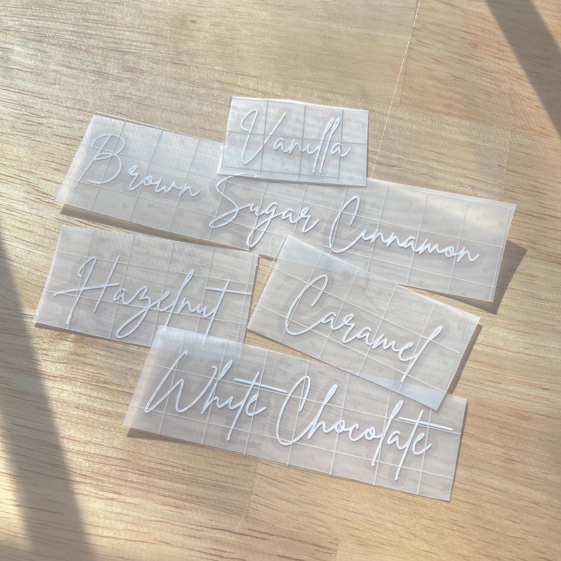 5 Coffee Syrup Aesthetic Custom Labels | Vanilla, Hazelnutt, Caramel ...