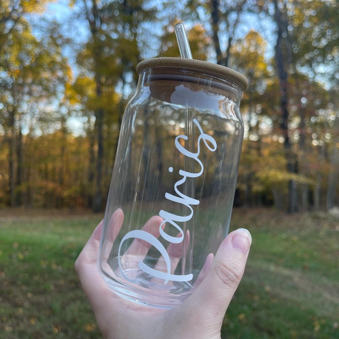 Custom Name Glass Custom Gift Custom Iced Coffee Glass Personalized Cup ...