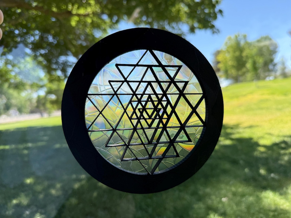 Sri Yantra Window Decal – Sacred Geometry, Energy Alignment (3D Print ...