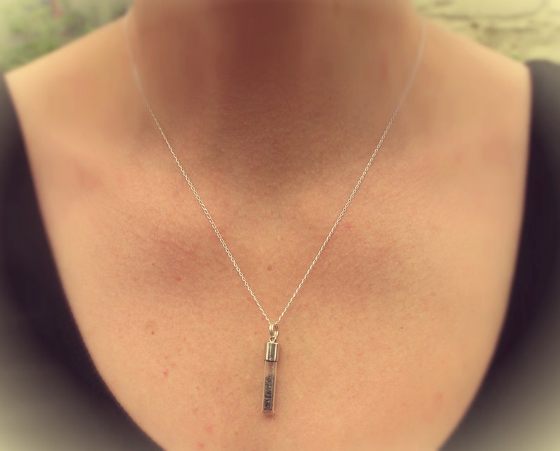 Genuine Meteorite Stardust Necklace - Classic Test Tube Shape - Etsy