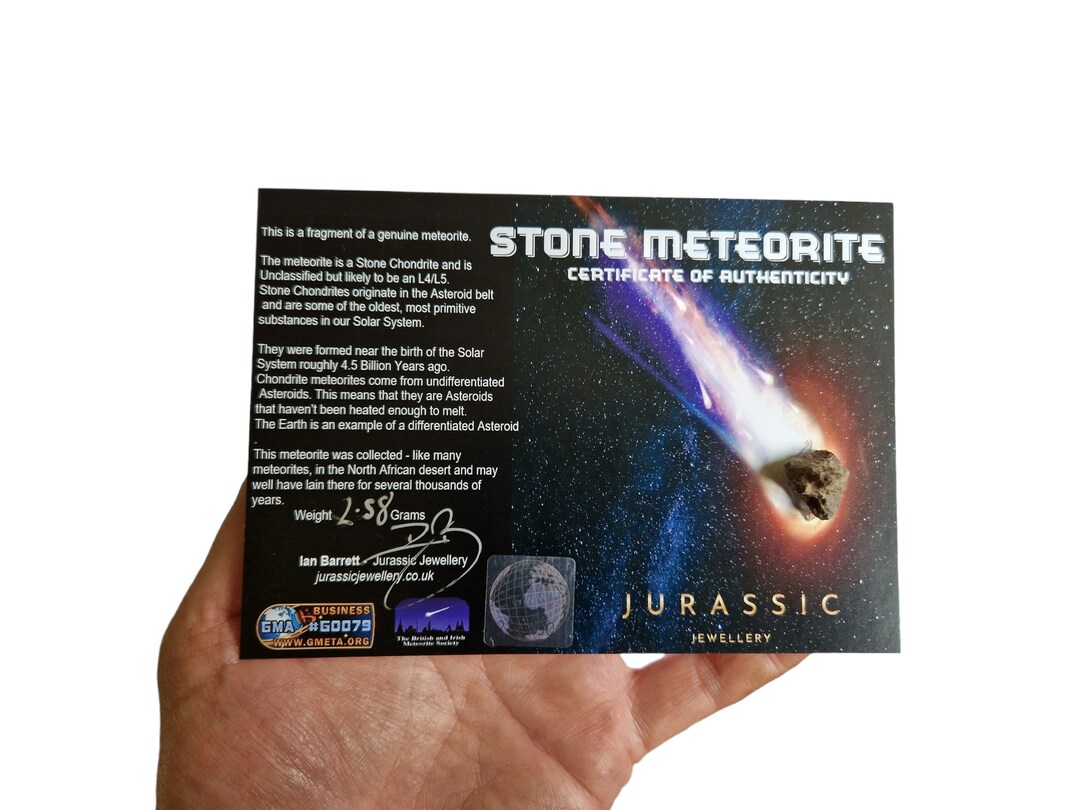 Card Mounted Stone Meteorite - A Super Little Gift! - NEW DESIGN - Etsy