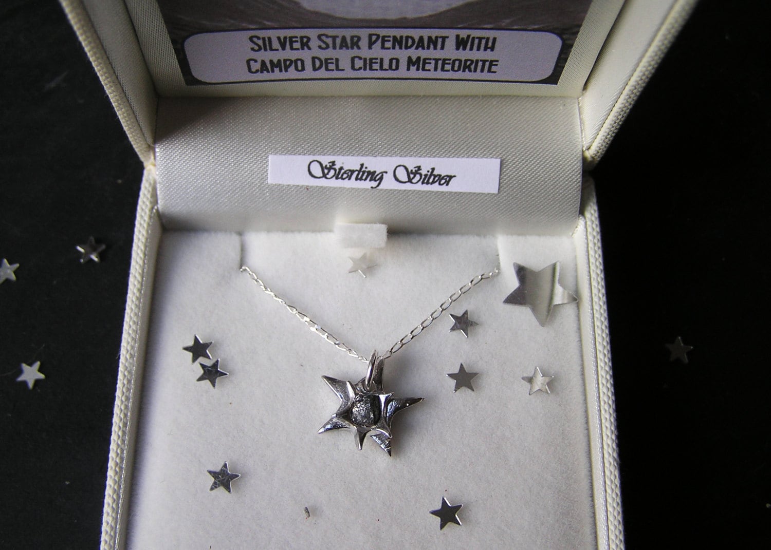 Real Meteorite Star Necklace – Sterling Silver Star Pendant With Campo ...